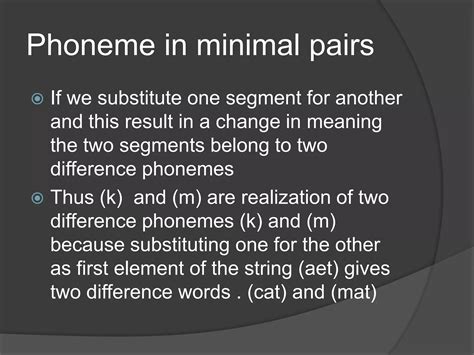 minimal pairs and minimal sets in phonology pptx