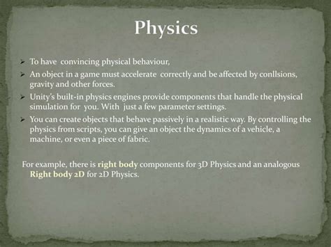 Unity Gaming Programing Basics For Students Ppt Ppt