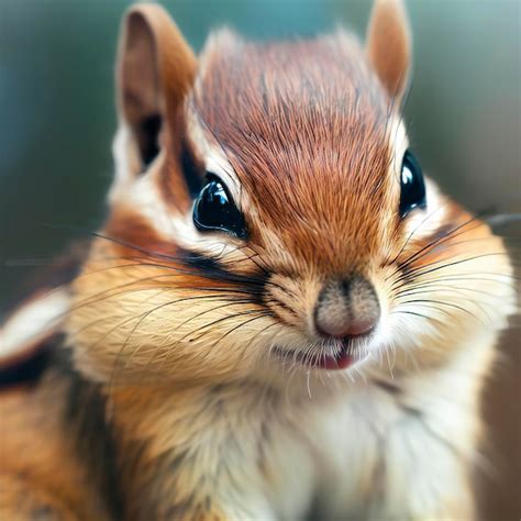 Premium Photo Portrait Of Nice And Cute Chipmunk Closeup