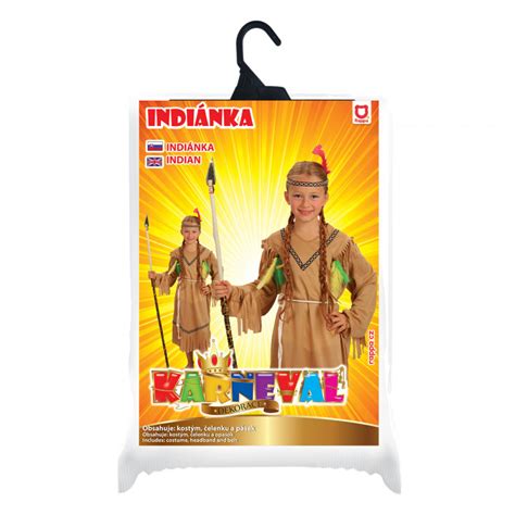 Kostium indiański dla dzieci z nakryciem głowy i piórami S PaperMax