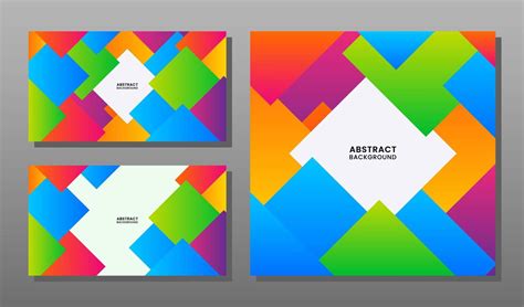 Abstract Color 3d Paper Art Illustration Set 17481709 Vector Art At