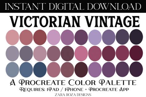 Rosy Vintage Film Procreate Palette Graphic By Zararozadesigns · Creative Fabrica