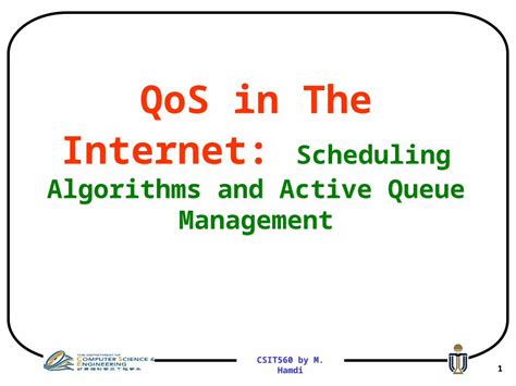 Ppt Qos In The Internet Scheduling Algorithms And Active Queue