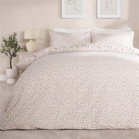 Dreamscene Ditsy Floral Print Reversible Duvet Cover Set Natural