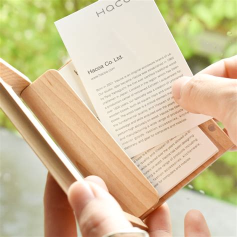 「hacoa Cardcase 」木製名刺ケースhacoaブランド北欧風デザイン おしゃれな北欧風木製雑貨・贈り物・名入れギフト