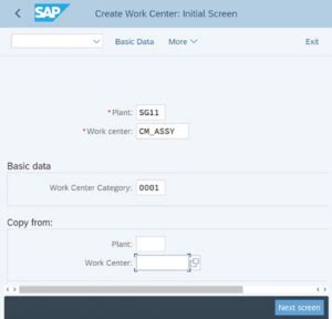 Work Center In SAP PP