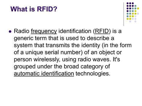 Introduction To Radio Frequency Identification Deviced Ppt