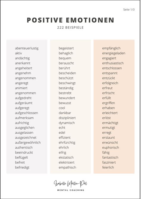 Welche Positiven Emotionen Gibt Es 222 Beispiele In Einer Liste