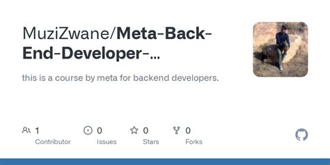 Github Muzizwane Meta Back End Developer Professional Certificate This Is A Course By Meta