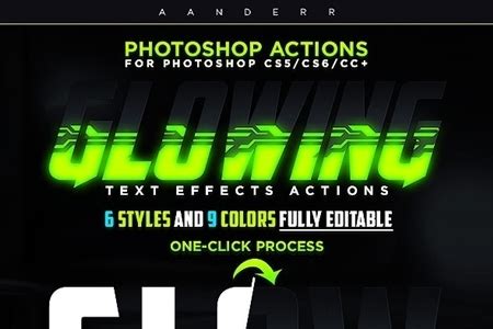 Glowing Text Effects Photoshop Actions 24478491 FreePSDvn