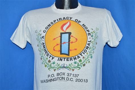 Vintage 80s Amnesty International Conspiracy Of Hope Gem