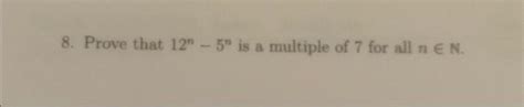 Solved Prove That N N Is A Multiple Of For All NN Chegg Com