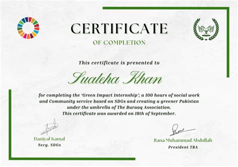 sualeha khan on linkedin being a green impact fellow at the buraaq association was a learning…