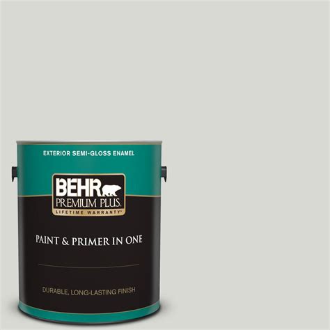 Behr Premium Plus 1 Gal N360 1 Seagull Gray Semi Gloss Enamel