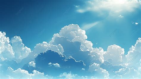 Langit Biru Langit Cerah Biru Langit Langit Cuaca Cerah Latar
