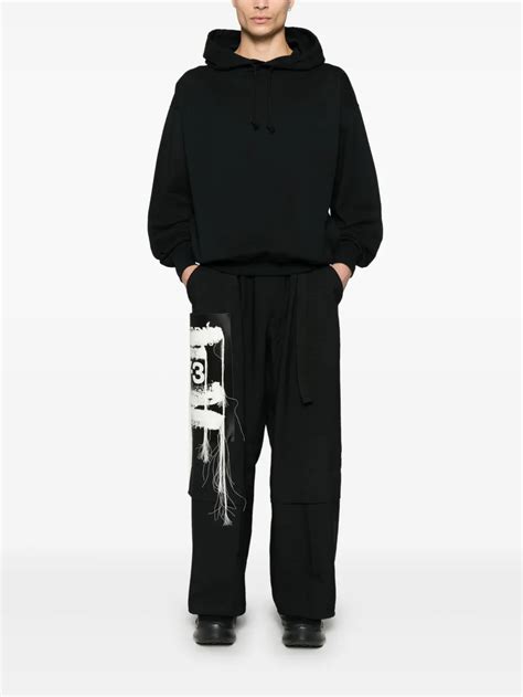 Y 3 Sport Uniform Patch Black Trousers Black Farfetch