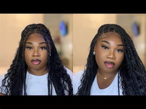 B And B Knotless Synthetic 100 Full Hd Lace Wig Bohemian Box Braid 32