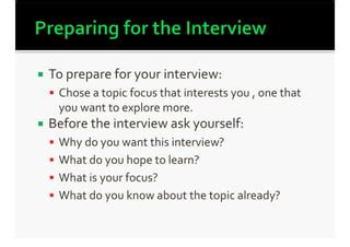 The Interview Paper Ppt