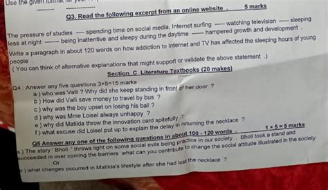 Use The Given Form Q3 Read The Following Excerpt From An Online Website