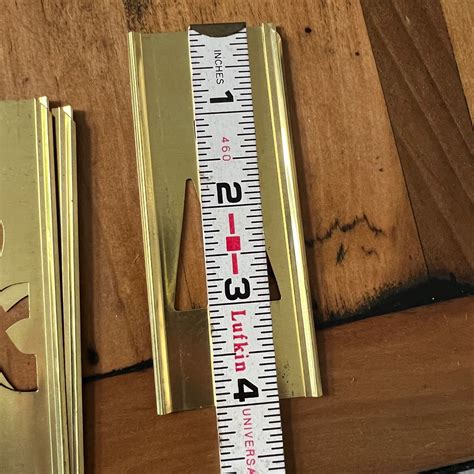 New Old Stock Brass Stencil Letters And Numbers 4 Vintage Brass Stencil Industrial Stencil