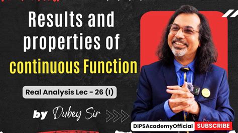 Results And Properties Of Continuous Function Real Analysis Lecture