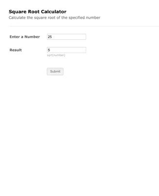 Square Root Calculator Form Template Jotform