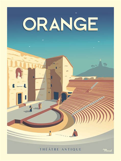 Affiche Marcel Orange 30 X 40 Limagier