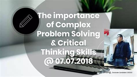 Complex Problem Solving Skills And Critical Thinking Pptx Education