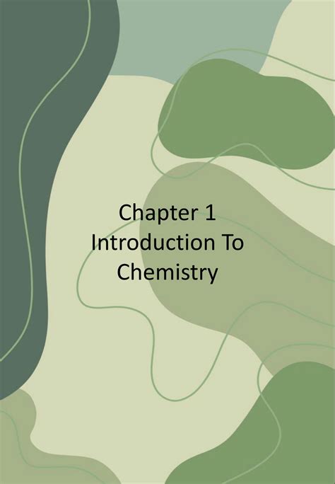 Solution Chapter 1 Introduction To Chemistry Studypool