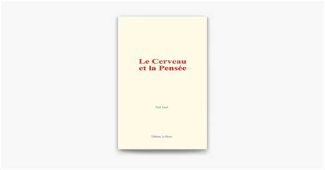 ‎le Cerveau Et La Pensée By Paul Janet On Apple Books