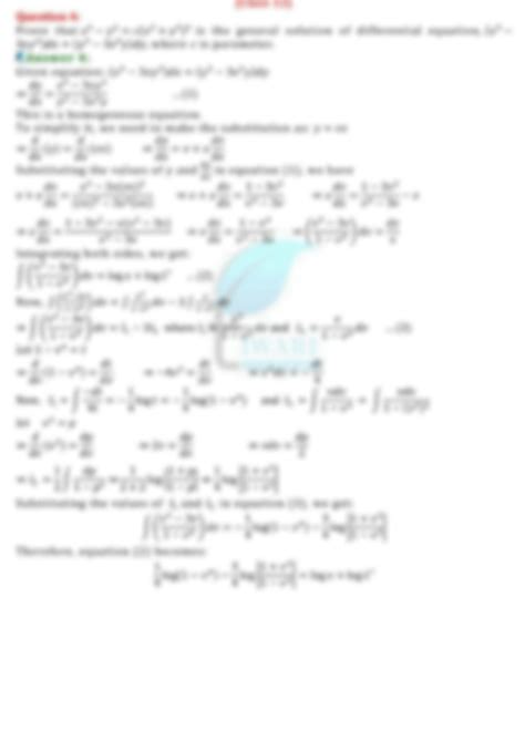 Solution Differential Equation Maths Problem And Solution Studypool