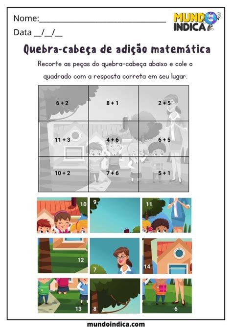 15 Atividades De Adição Para Imprimir