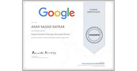 Asad Sajjad On Linkedin Completion Certificate For Project Initiation