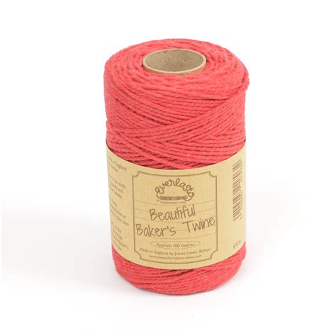 Solid Bakers Twine Strawberry Rope Source