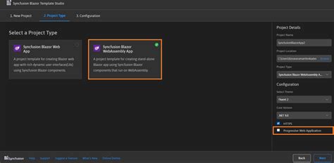 Project Templates Blazor Syncfusion