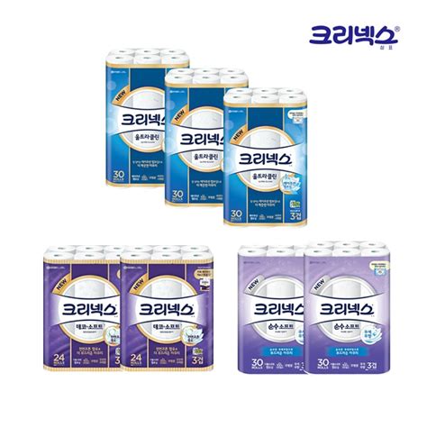 유한킴벌리 브랜드 마음까지 닦아주는 크리넥스 3겹 데코소프트와이드수프림소프트 외 10종 모음전 티몬