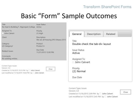 Transform Sharepoint List Forms With Html And Css Ppt