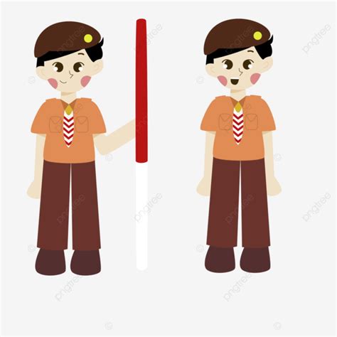 Indonesian Scout Scout Vector Boy Girl Scouts Scout Day Element