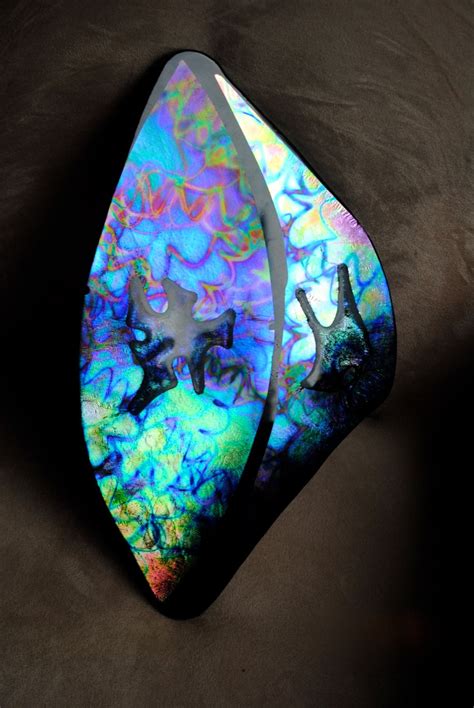 Fused Glass Sculpture Wall Hanging Sculpture Ooak One Of A Kind Art