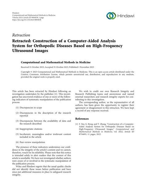 Pdf Retracted Construction Of A Computer Aided Analysis System For