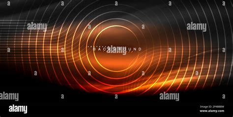 Neon Glowing Lines Magic Energy Space Light Concept Abstract