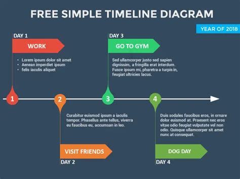 Free Simple Timeline Diagram PowerPoint Template Vegaslide