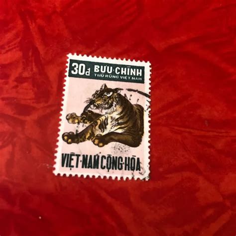 TIMBRE HANG KHONG Buu Chinh Viêt nam Dan Chu Cong Hoa oblitéré tigre 70