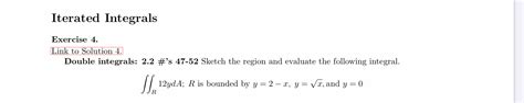 solved iterated integrals exercise 4 link to solution 4