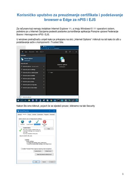 Korisnicko Uputstvo Za Podesavanje Browsera Edge Pdf