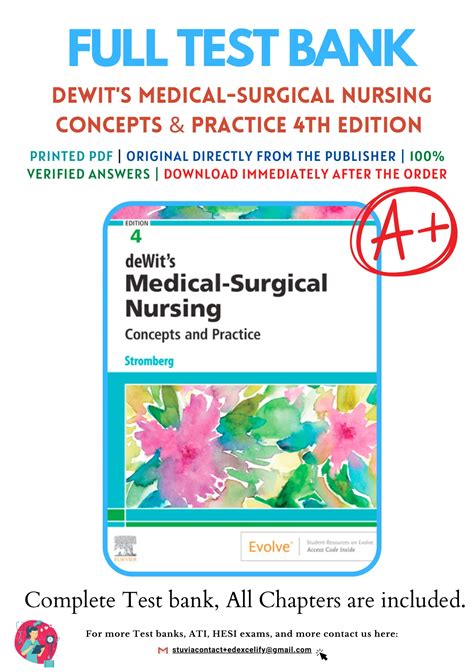 Test Bank For Dewits Medical Surgical Nursing Concepts And Practice 4th