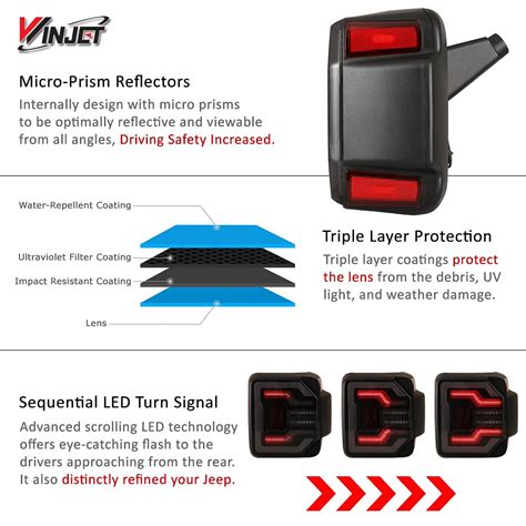 Buy Renegade By Winjet LED Sequential Tail Lights Black Smoke For