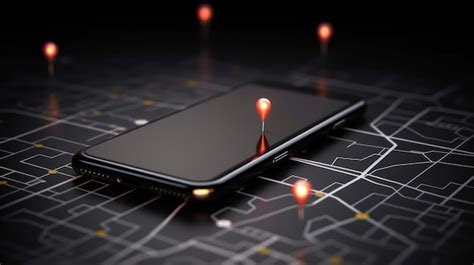 Premium Photo Map GPS Navigation Smartphone Map App AI Generated
