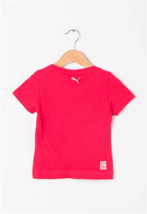 Puma Tricou Roz Aprins Regular Fit Cu Imprimeu Desene Animate 128 Emagro