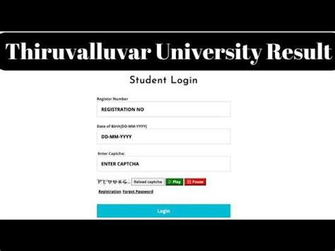 Thiruvalluvar University Result 2024 Tvu Edu In UG PG Semester